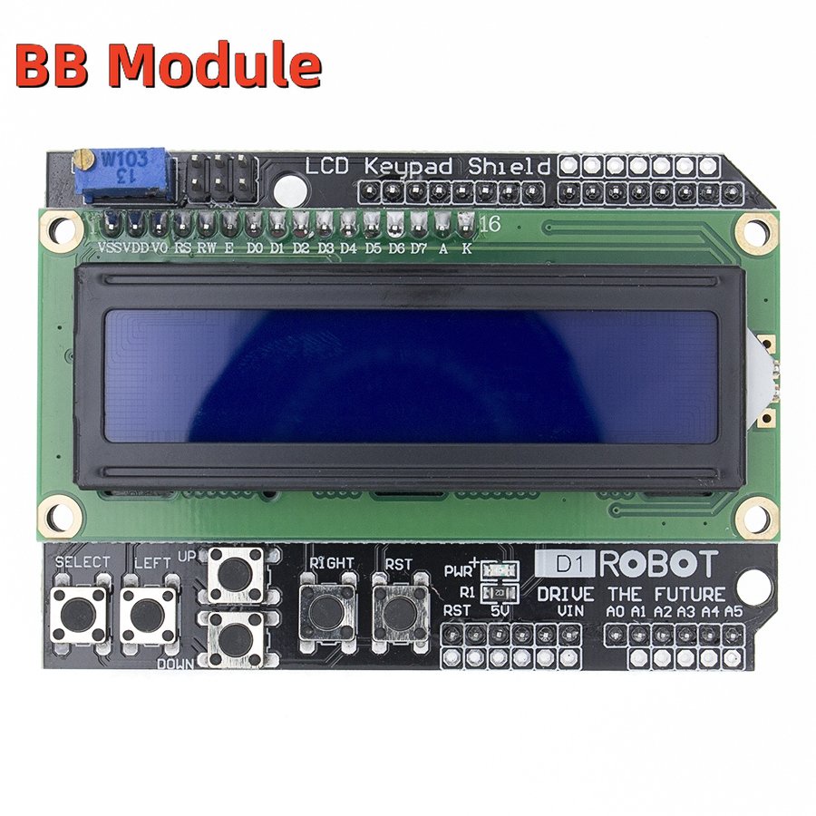 LCD Keypad Shield LCD1602 LCD 1602 Module Display blue screen For ...