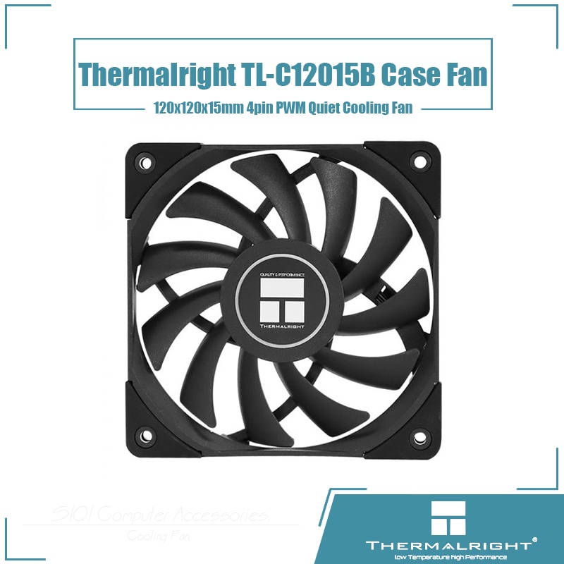 Thermalright TL-C12015B Case Fan 120x120x15mm 4pin PWM Temperature ...