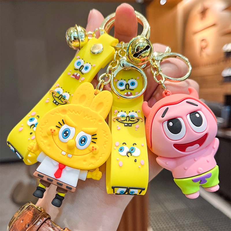 SpongeBob SquarePants Hat Doll Key Chain Squidward Tentacles Crab Boss ...