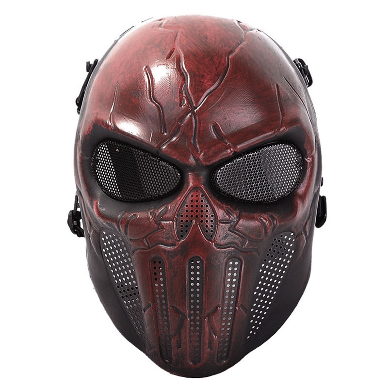 Full Face Tactical Mask Punisher Skull Ear-Protective Mask CS Cosplay ...