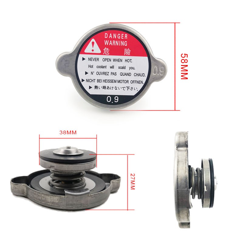 （M）58mm Stainless Radiator Cap 0.9/1.1 Bar For Automotive Truck ...