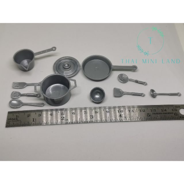 Set Of 11 Miniature Kitchen Accessories Mini Plates Spoons Forks ...