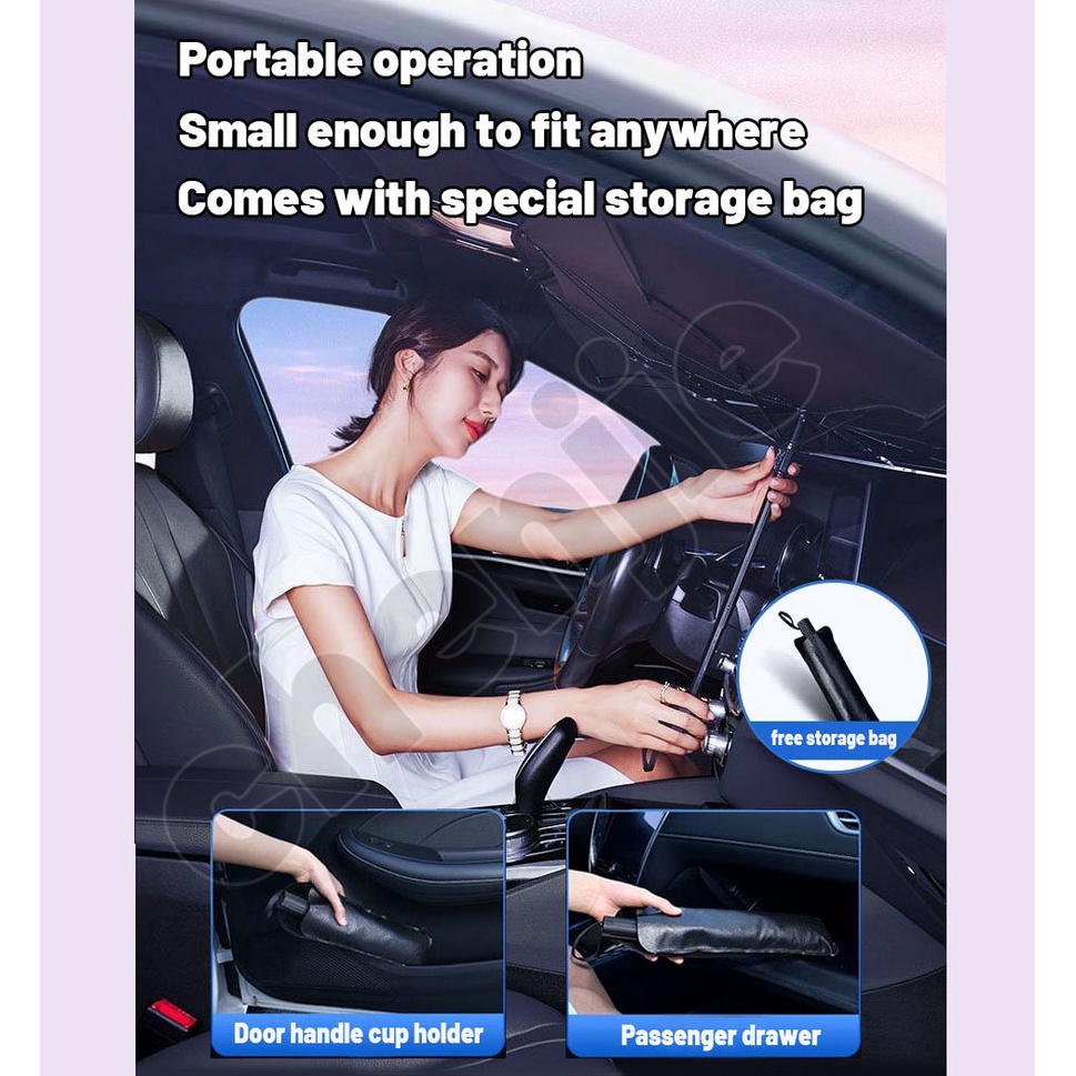 High quality Car Shade Umbrella Foldable Car Sunshade UV Protection ...