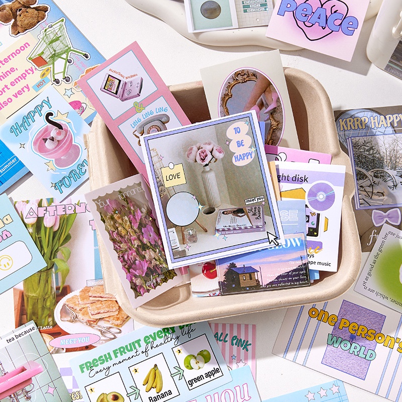 Cdaily|30pcs Korean Sticker Pack Handbook Collage Material DIY ...