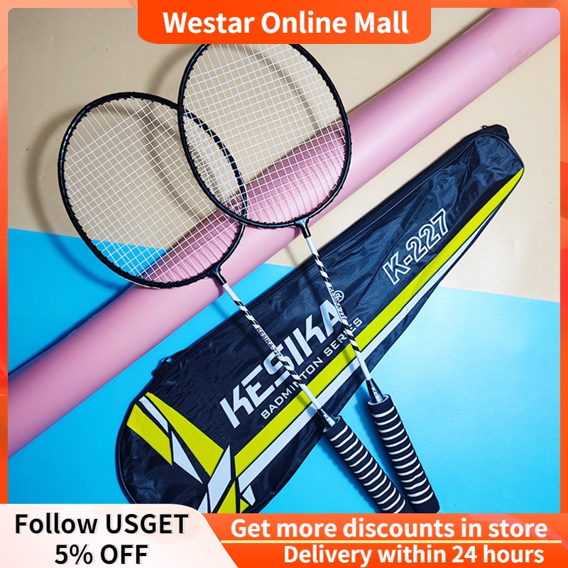 2pcs Badminton Set Alloy Badminton Racket Original Student Professional ...