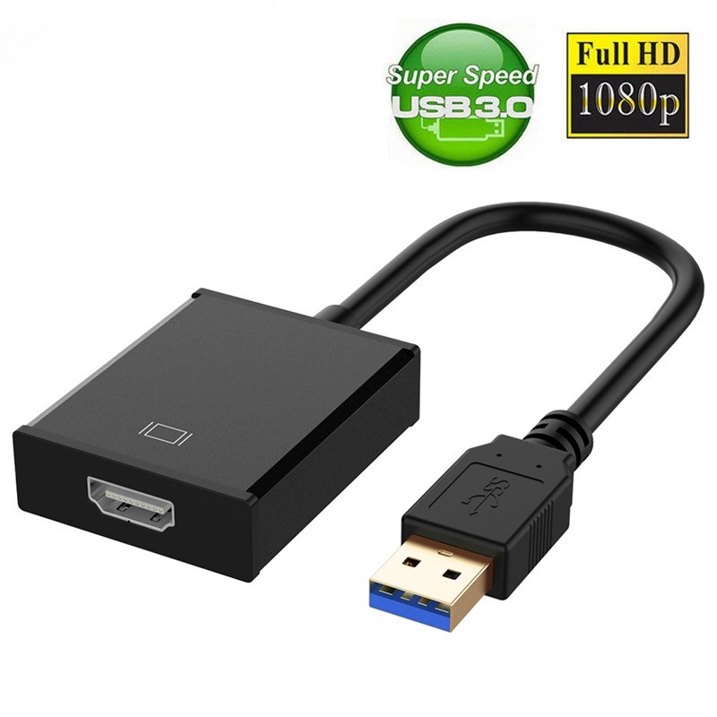 HD 1080P USB 3.0 to HDMI Adapter External Graphics Card Audio Video ...