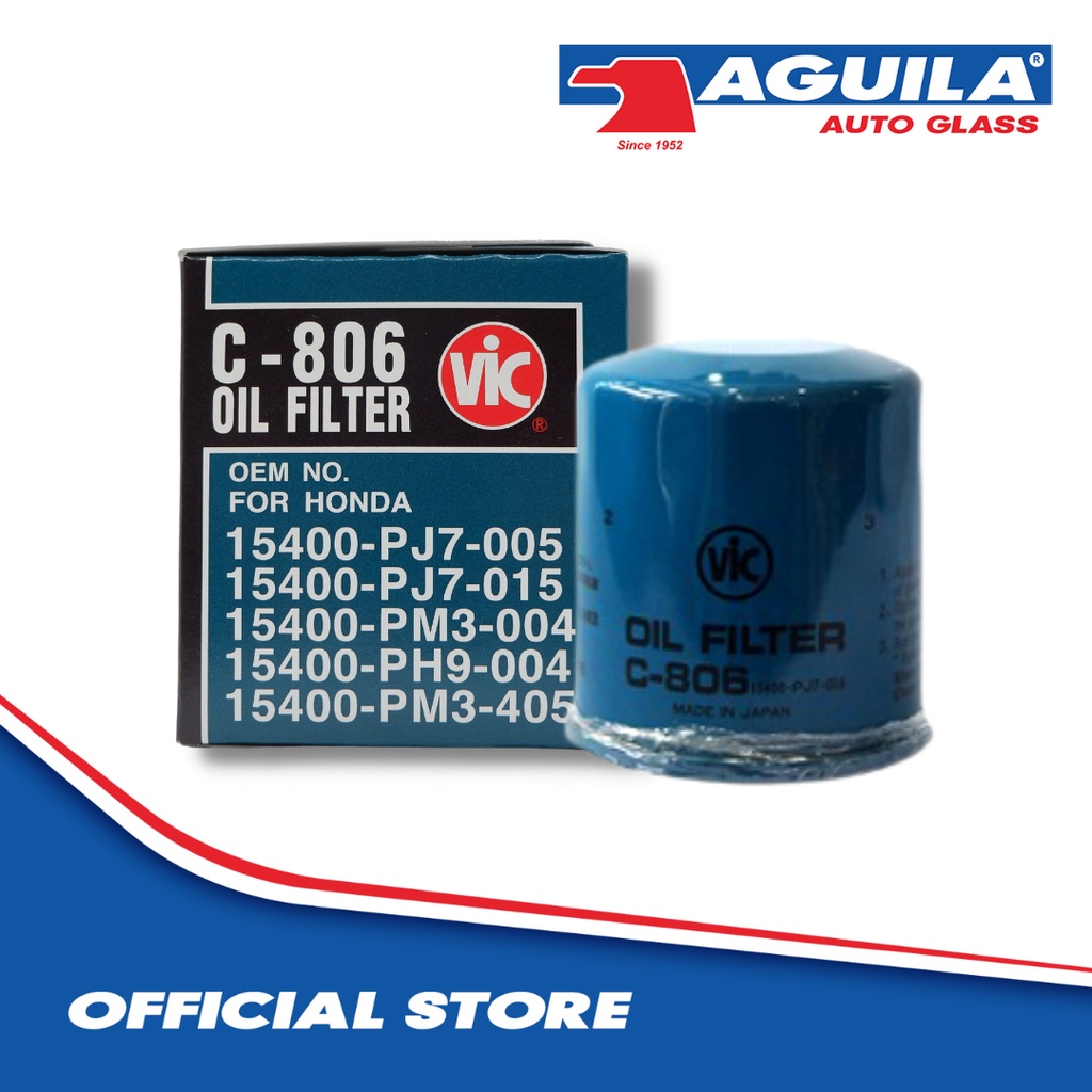 Original VIC - Oil Filter (C806) for Honda Civic, City and Jazz | Shopee Philippines