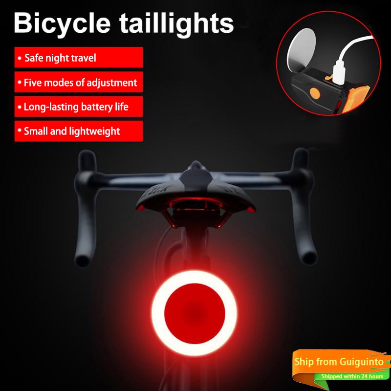 Bicycle Taillight USB Rechargeable Bike Light LED Rear Tail Lights MTB ...