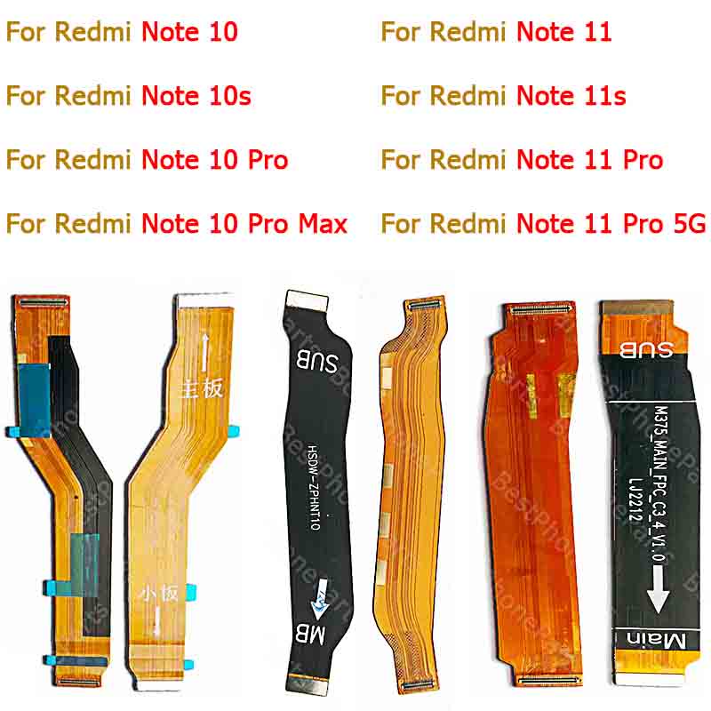Main Board Flex Cable For Xiaomi Redmi Note 10 Pro Max 10S 11 5G 11S ...