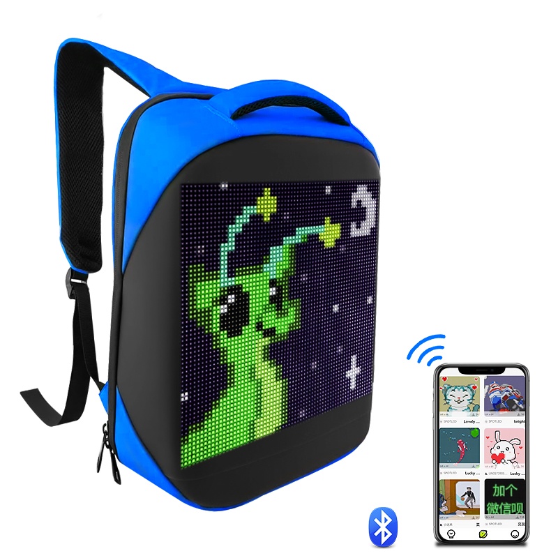 Bluetooth APP Control Full Color LED Backpack APP Control Advertising ...