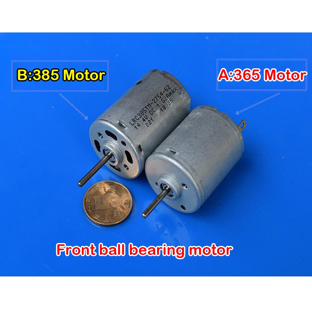 Mini 365 385 Motor Front Ball Bearing Motor DC DC 12V 15V 18V 14900RPM ...