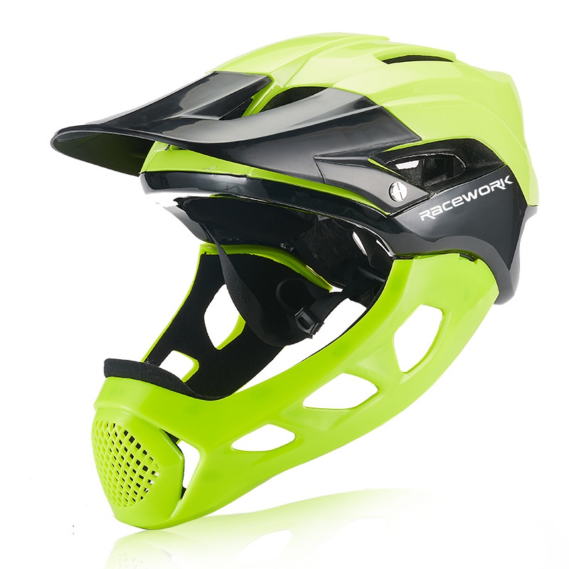 R RACEWORK Mountain Bike Off-Road Speed Drop Helmet DH AM FR Full ...