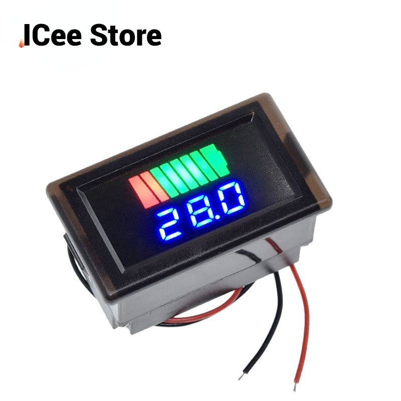 Waterproof Digital Battery Capacity Indicator Car Battery Charge Level Indicator 12V 24V 36V 48V ...