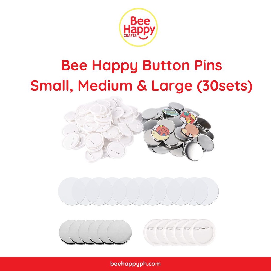 Bee Happy Button Pins | Shopee Philippines