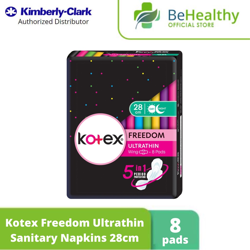 Kotex Freedom Ultrathin Sanitary Napkins 28cm - 8 Pads | Shopee Philippines