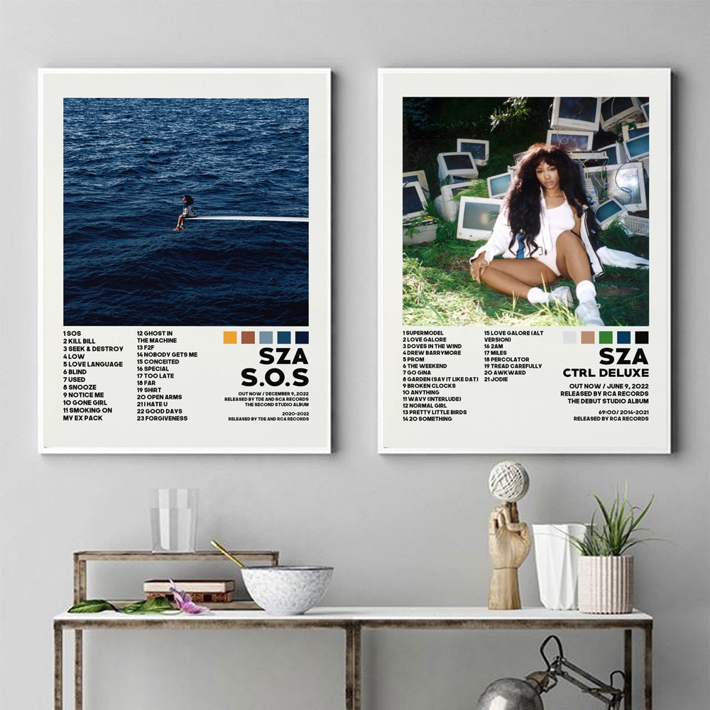 SZA Poster SOS 2022 CTRL Music Album Cover Tracklist Poster And Prints ...