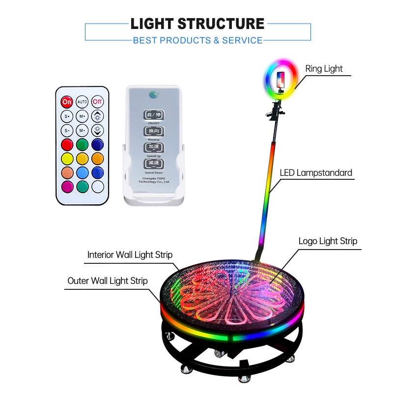 360 Spinning Camera Photo Booth Automatic Rotating Selfie 360 Photo ...