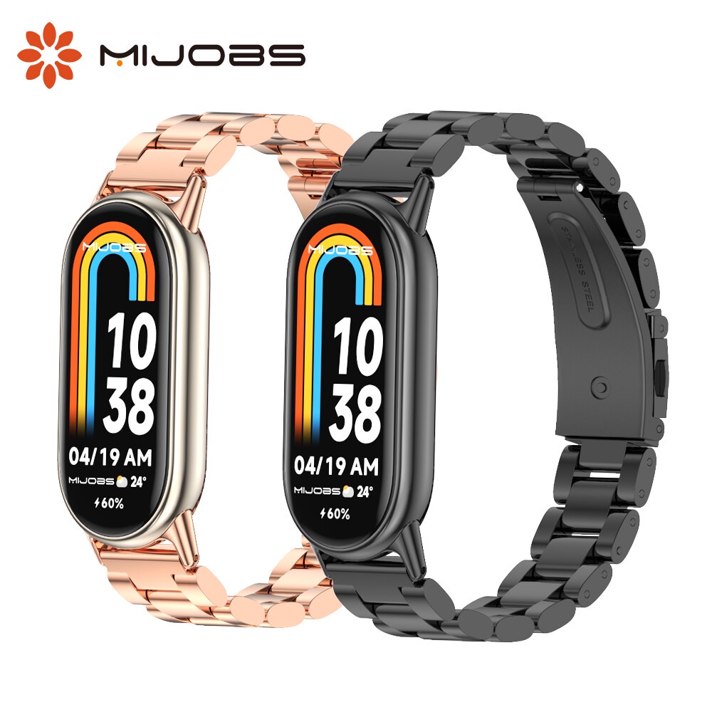 Strap for Mi Band 10 9 8 Bracelet Metal Wristbands for Xiaomi Mi Smart Band 8 Watch Stainless ...