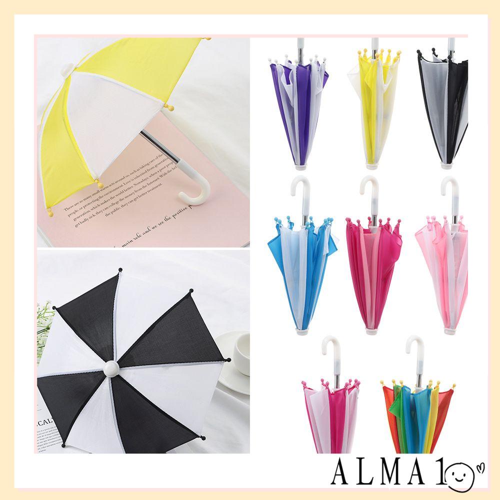 ALMA Gift Colorful Doll Umbrella 18 Inch/43CM Mini Rain Gear Color ...