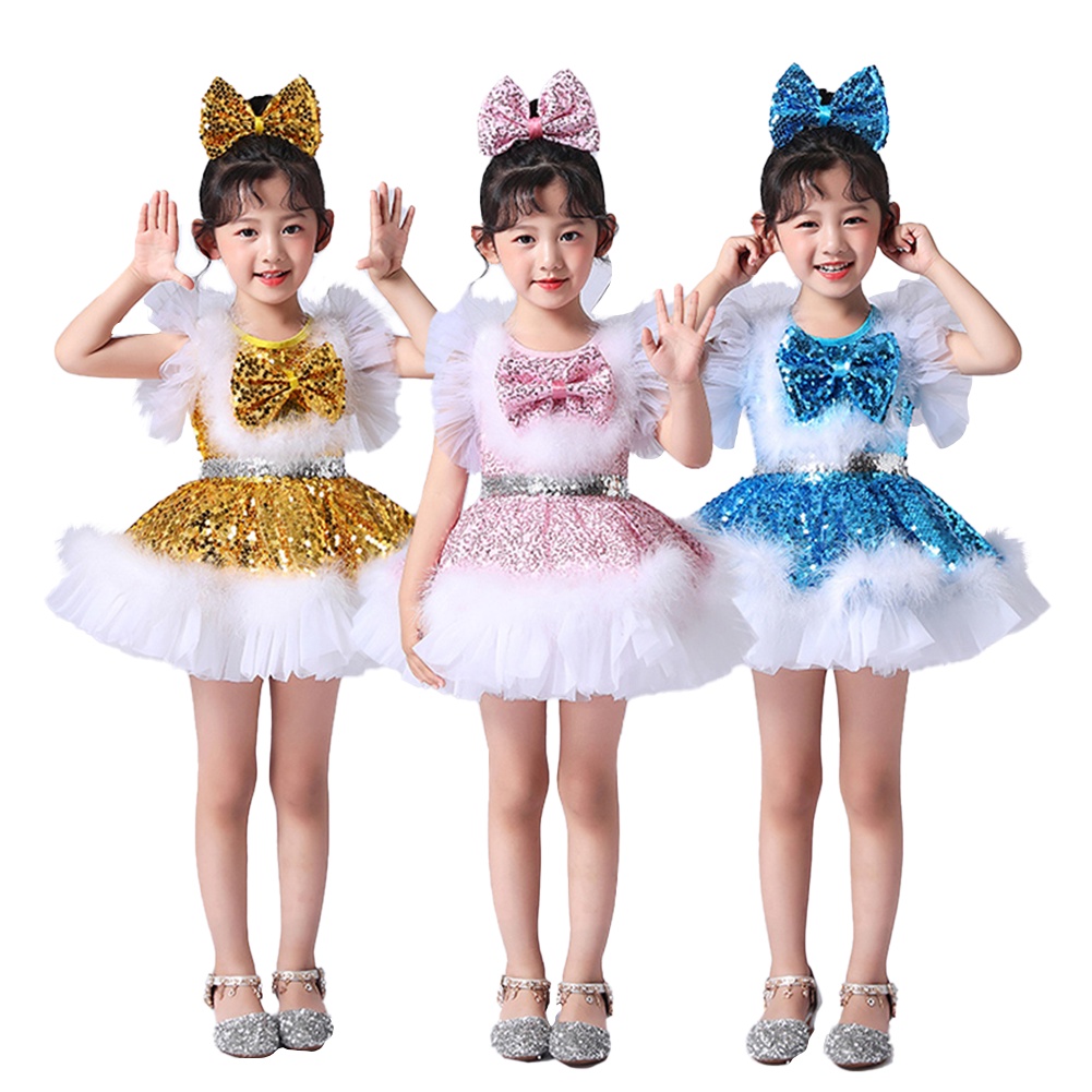 Lolanta Kids Girls Sequin Tutu Dance Dresses Children Ballet Dancewear ...