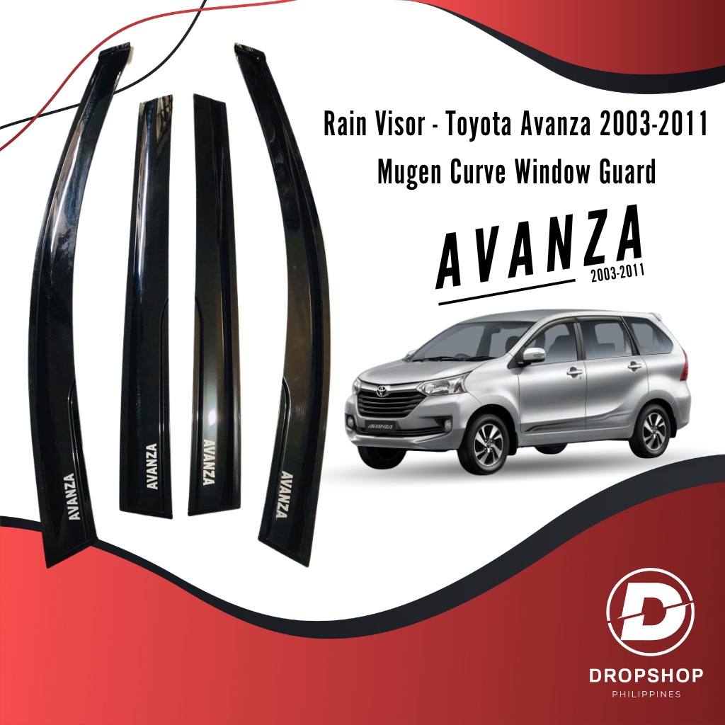 DP Rain Visor for Toyota Avanza 2003 2004 2005 2006 2007 2008 2009 2010 ...