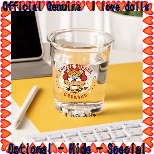 crybaby parade series glass cold water cup POPMART peripheral cups ...
