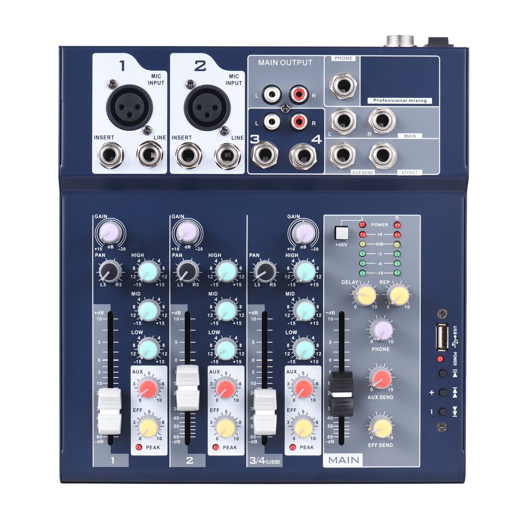 4-channel Mixing Console & Aux Paths Plus Effects Processor Digital ...