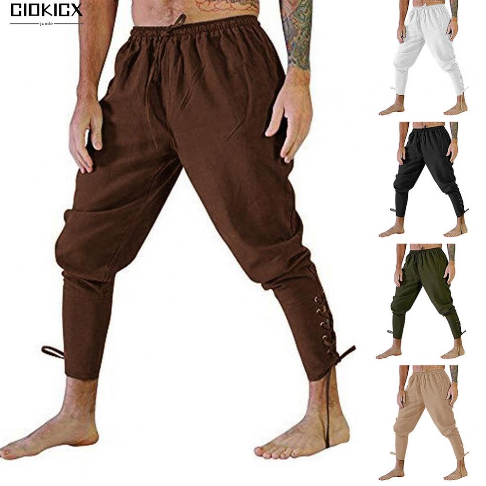 Pants Cosplay Costume Cotton Blend Medieval Pirate Regular Renaissance ...