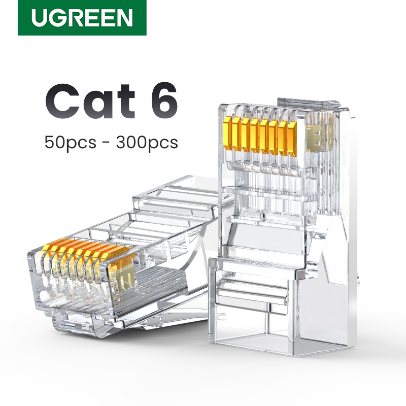 UGREEN RJ45 Connector Ethernet Cable Cat6 Connector 100pcs Ethernet ...