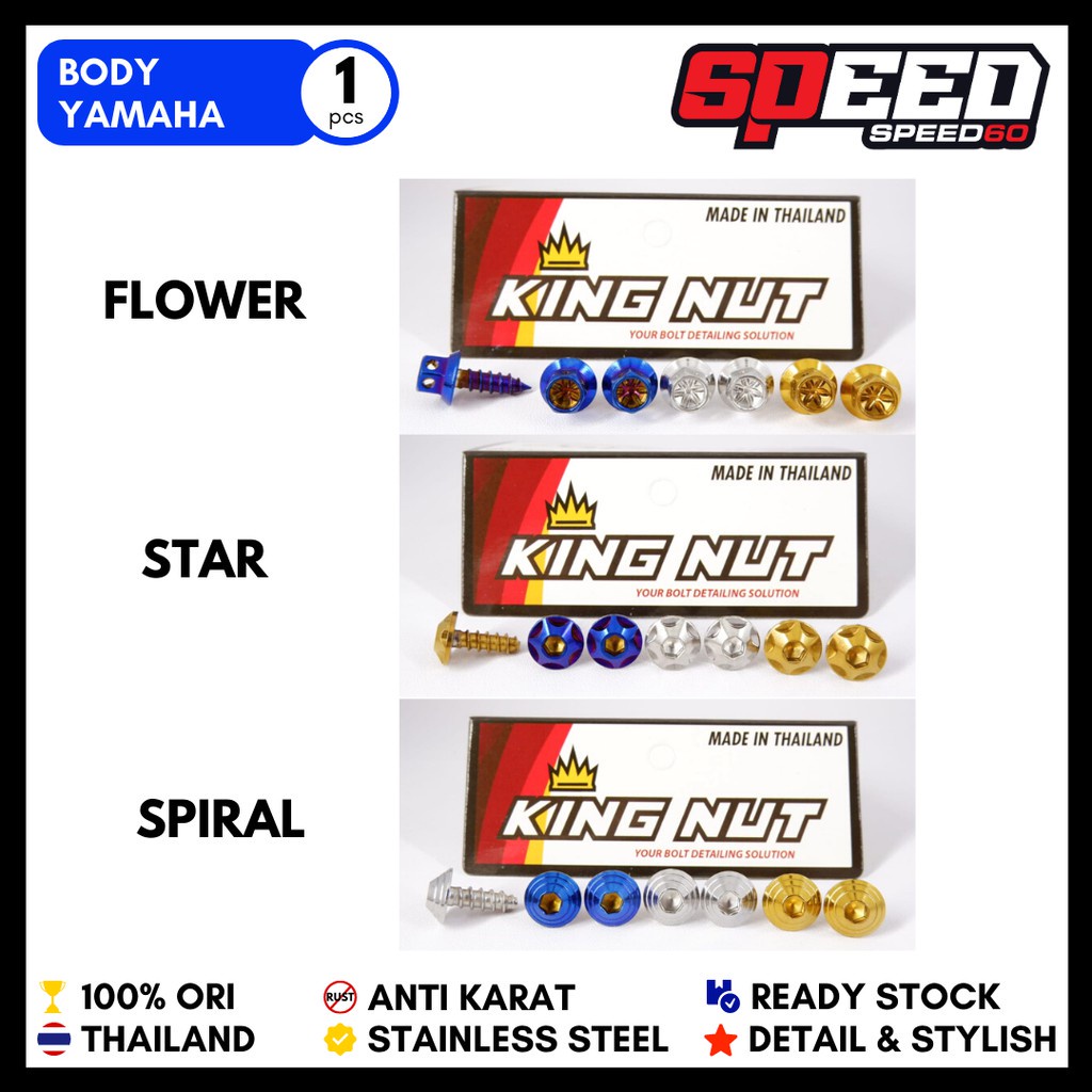 Yamaha Mio Nmax Aerox Nouvo Fino Soul Body Bolts Coarse Thread Blue ...