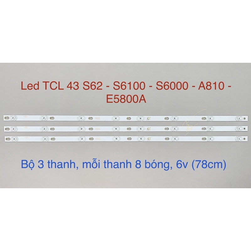 Tcl 43 S62 - S6000 - S6100 - A810 - E5800A Led TV Set (3 Bars) | Shopee ...