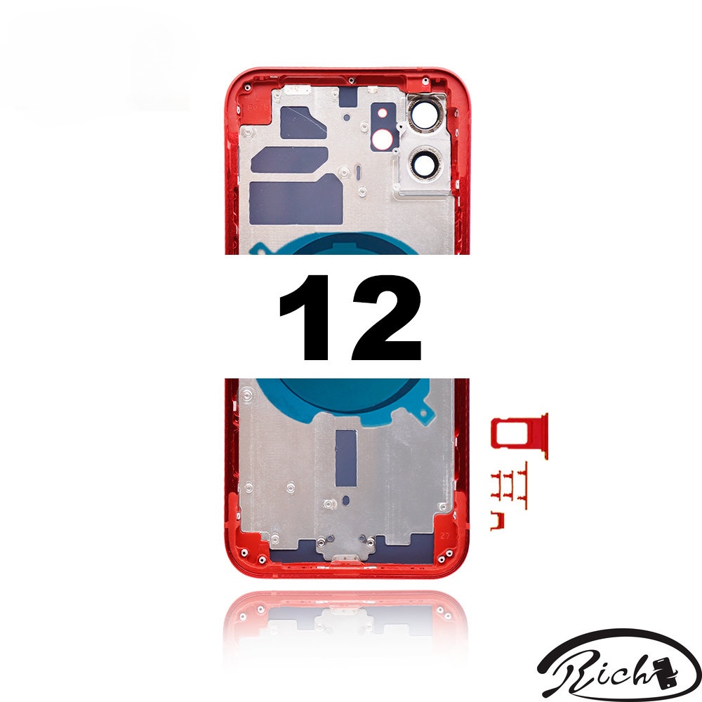 1pcs Rear Housing Assembly For iPhone 12 With Battery Back Cover+Middle ...