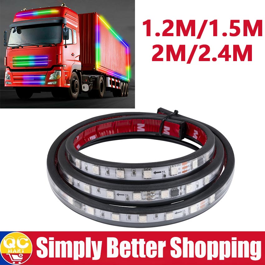 【ship in 24hours】 24V 7Colors LED Flashing RGB Truck Ambient Warning ...