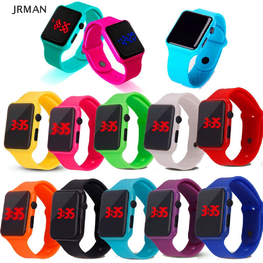 JRMAN Kids Girls Digital Children Watches For Boys LED waterproof ...