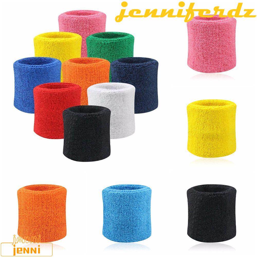 JENNIFERDZ 2pcs Wrist Protector Cotton Sweatband Wrist Support Colorful ...