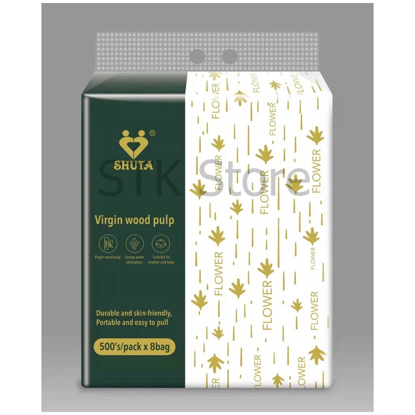 STT0039 1Pack(8pcs)/set Shuta Virgin Wood Pulp Green Tra Extract Tissue ...