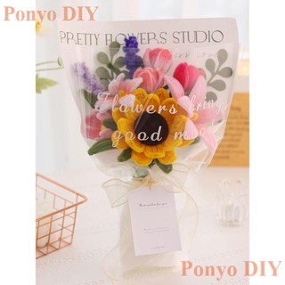 Diy Tulip bouquet(15~16 Flowers) pipe cleaner DIY material set fuzzy ...
