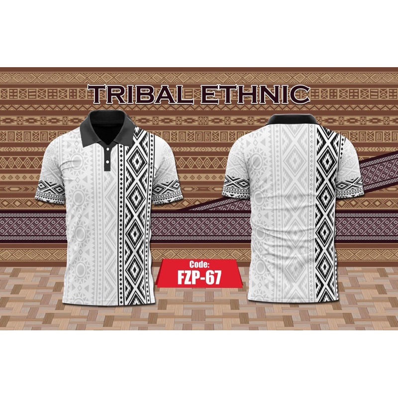 MODERN ETHNIC DESIGN FULL SUBLIMATION ZIPPER POLO PART 10 | Shopee ...