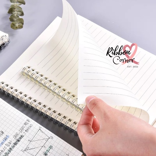 A5 A6 B5 Minimalist Notebook Spring Binder Horizontal Type Lined Muji-Inspired Notebook RC ...