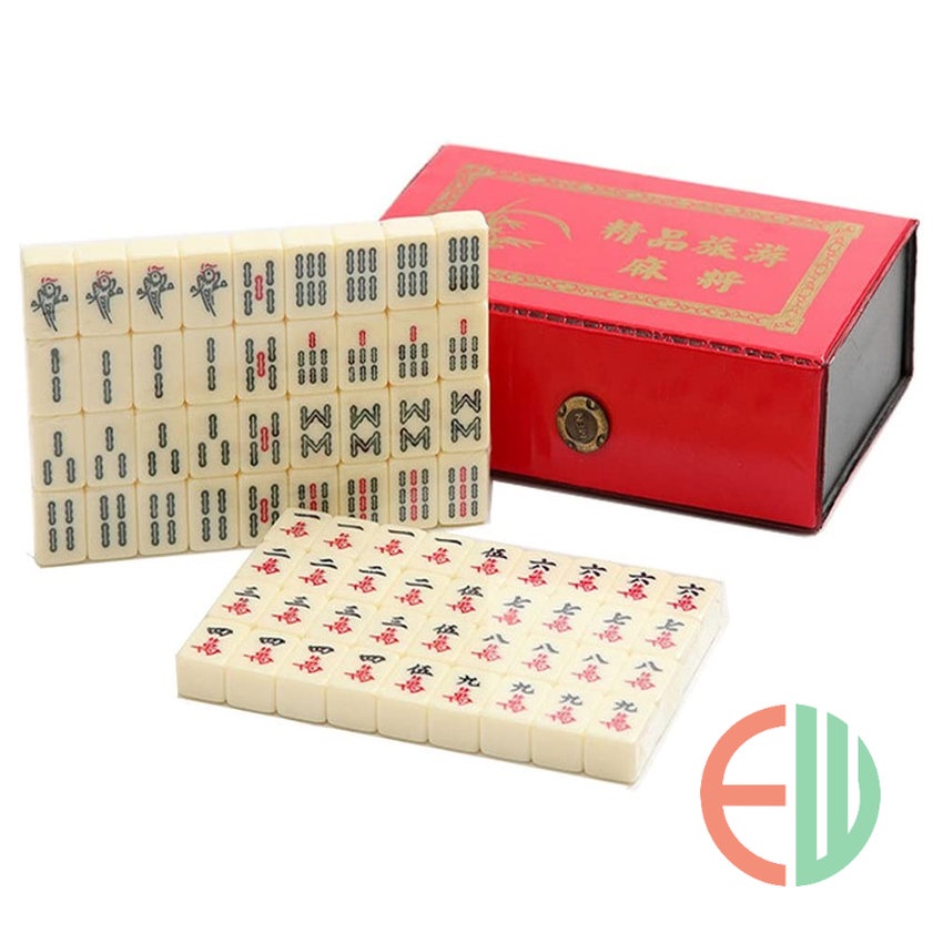 Chinese Mini Mahjong Set with 2 extra tiles | Shopee Philippines