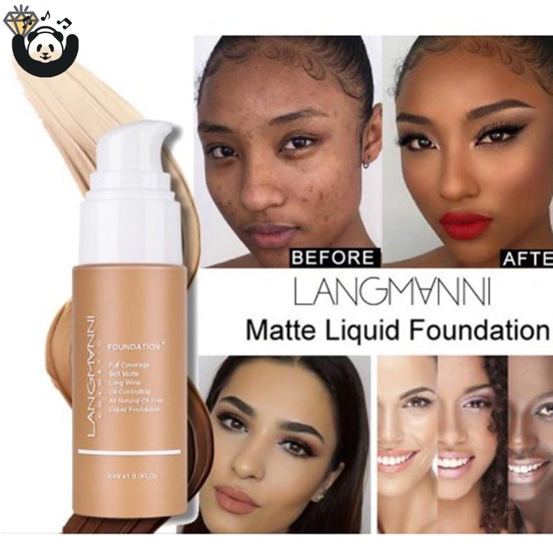 Langmanni 30ml Liquid Foundation Soft Matte Concealer 13 Colors Primer ...