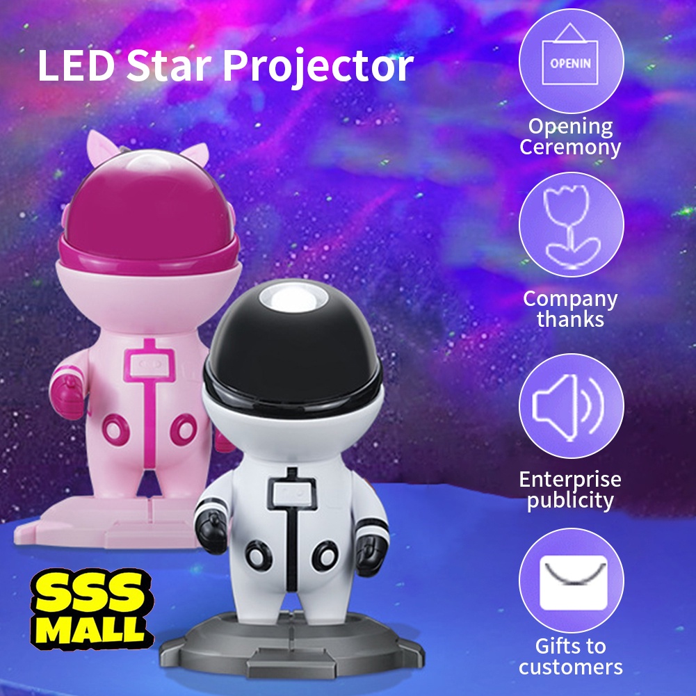 LED Night Light Star Projector Astronaut Shape Astronaut Lamp Nebula ...