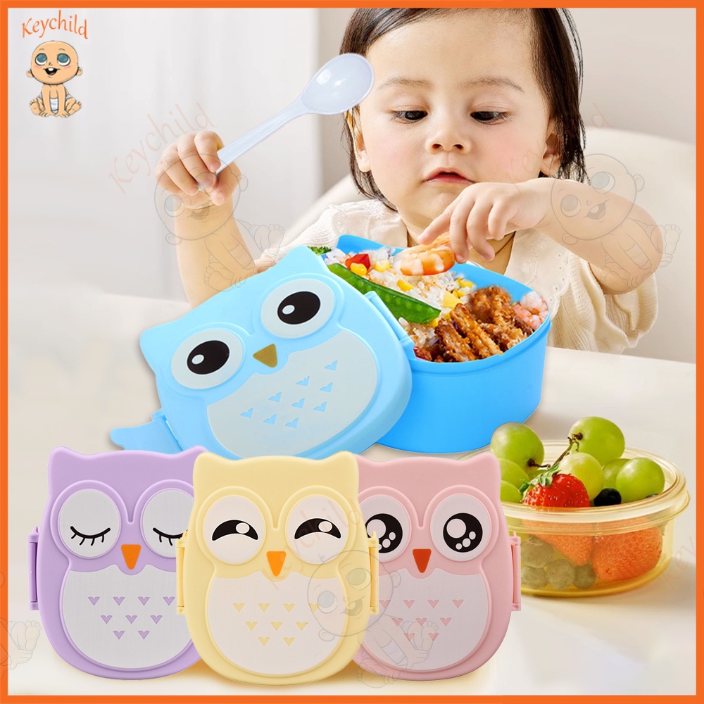 【COD】 owl lunch box lunch box with compartment lunch box for kids ...