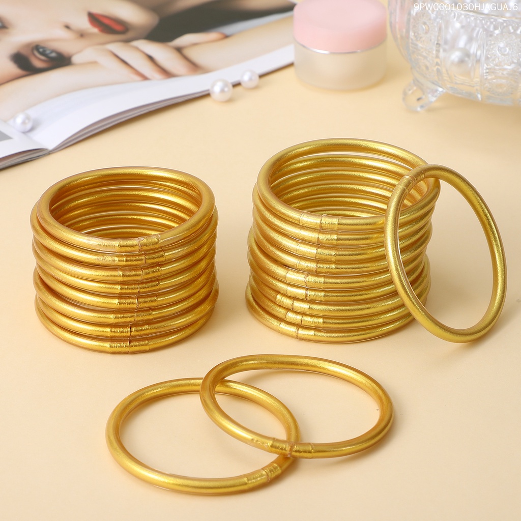 [READY STOCK] Wristband 18 Pcs Buddha Bracelets Jelly Fashion for Girls ...