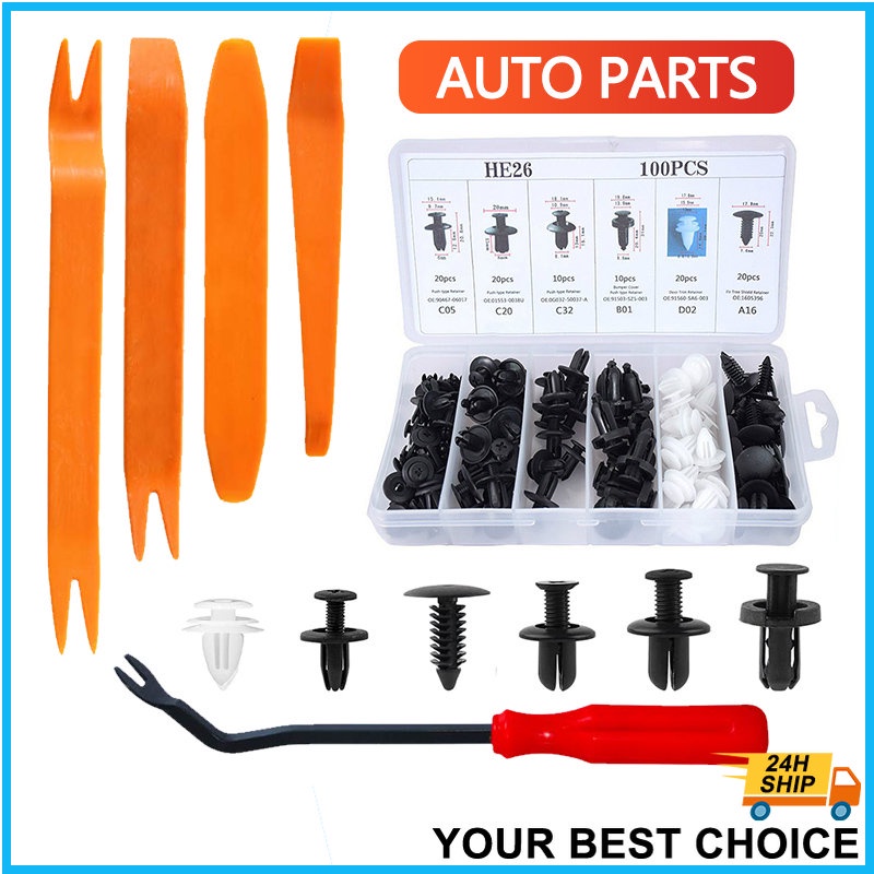 100/655pcs Auto Fastener Clip Car door panel interior buckle Bumper ...