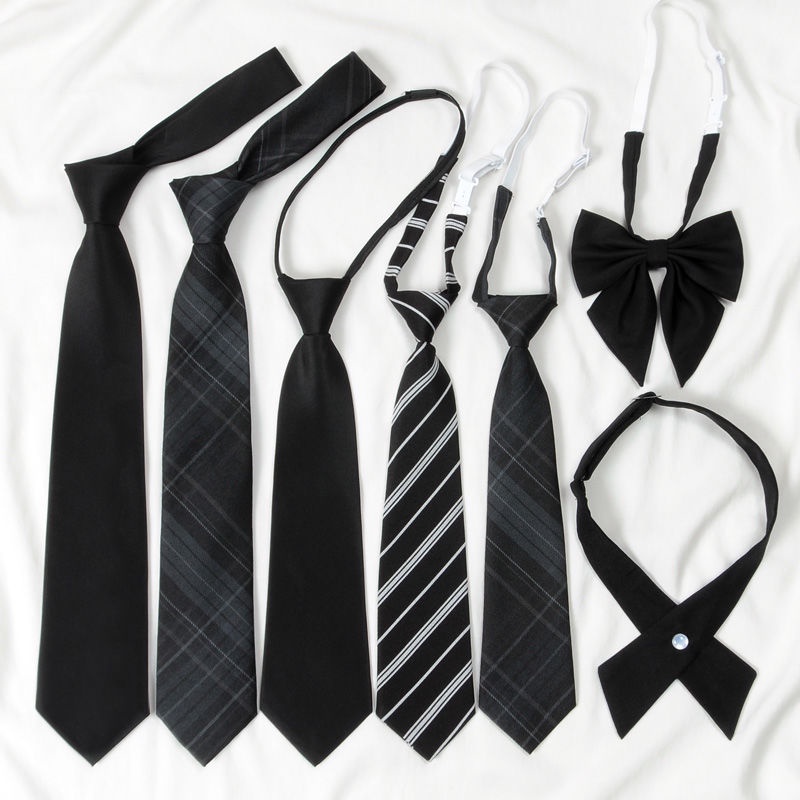 Ready Stock jk Black Tie Shirt Decoration Japanese Style Preppy Style ...