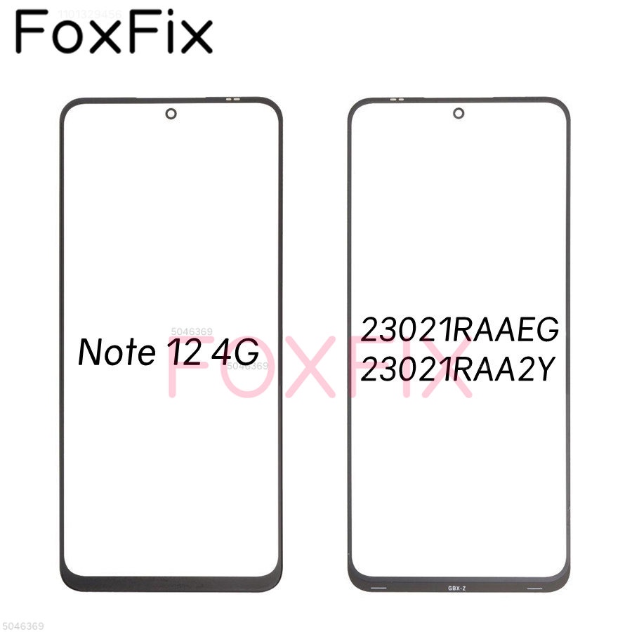 Front Glass Panel For Xiaomi Redmi Note 12 4G LCD Touch Screen Outer ...