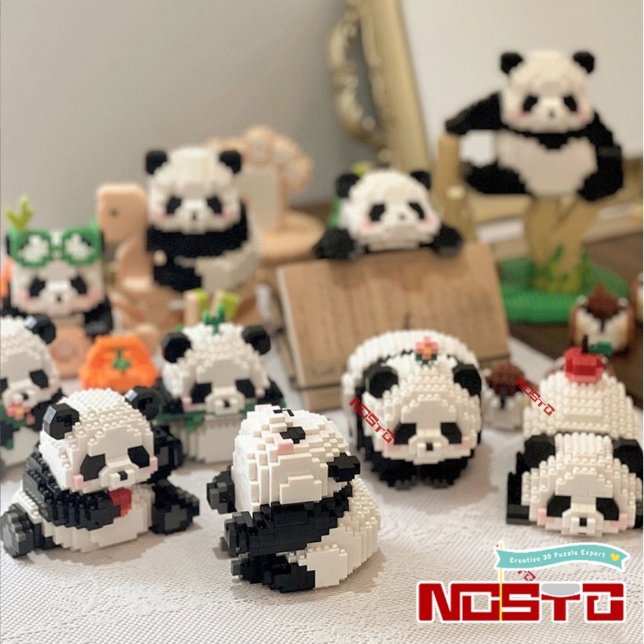 Nano Blocks Chinese panda Huahua shape Building Blocks Cute Animal DIY ...