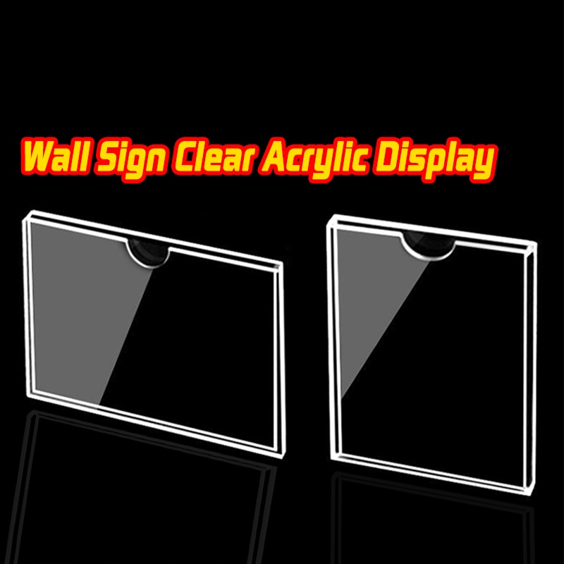 A4 Acrylic Wall Mounted Display Sign Holder Picture Frame with Double ...