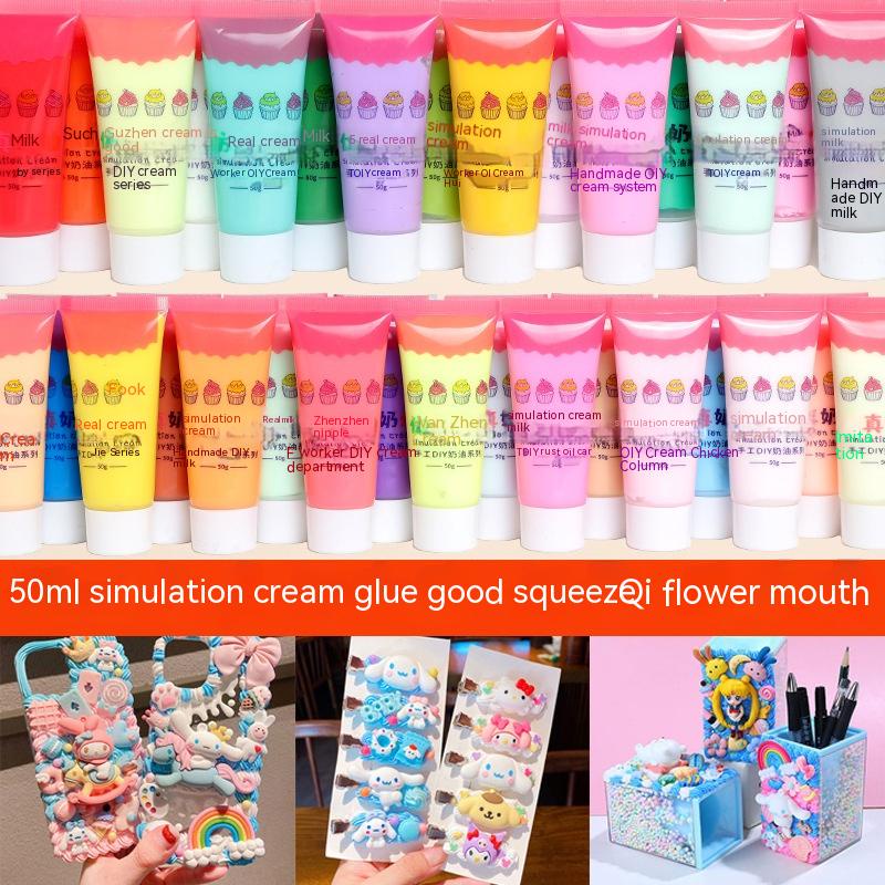 50ml Cartoon Cream Gum Stickers Materials Simulation Cream Glue ...